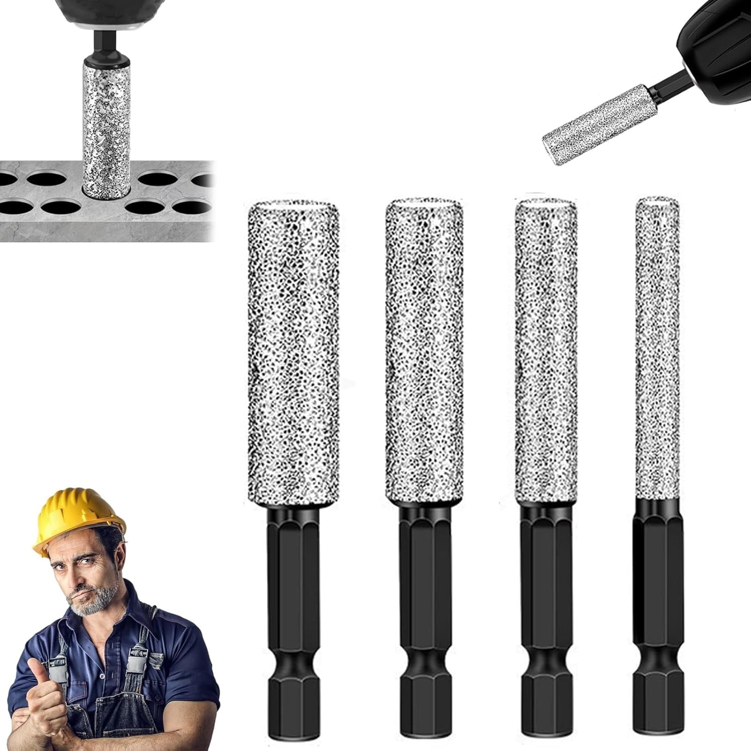 2-in-1 Hexagonal Shank Brazing Dry Drilling Specialized Hole Opener ...