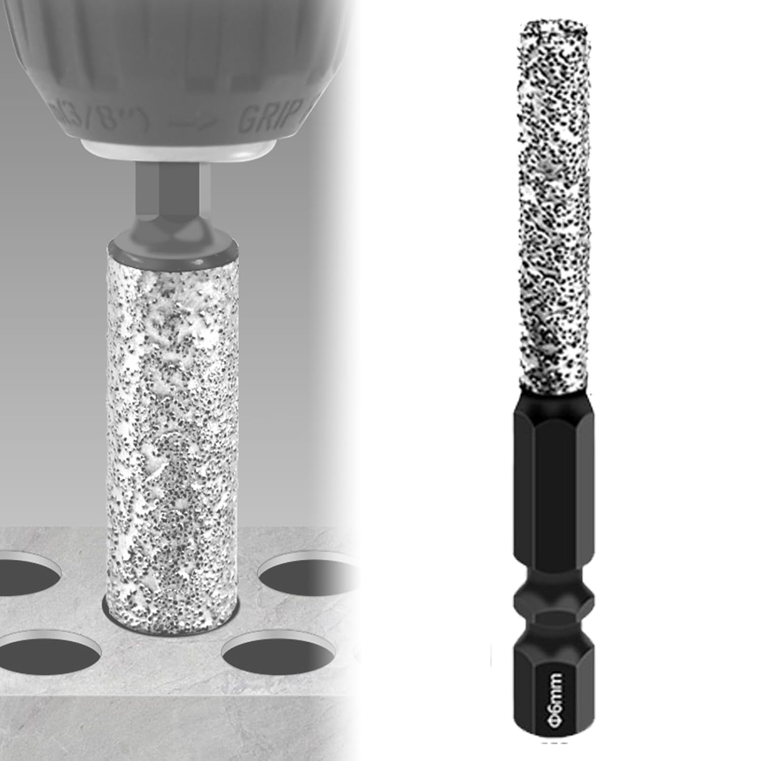 2-in-1 Hexagonal Shank Brazing Dry Drilling Specialized Hole Opener ...