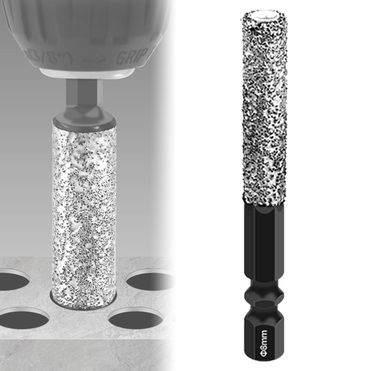 2-in-1 Hexagonal Shank Brazing Dry Drilling Specialized Hole Opener ...