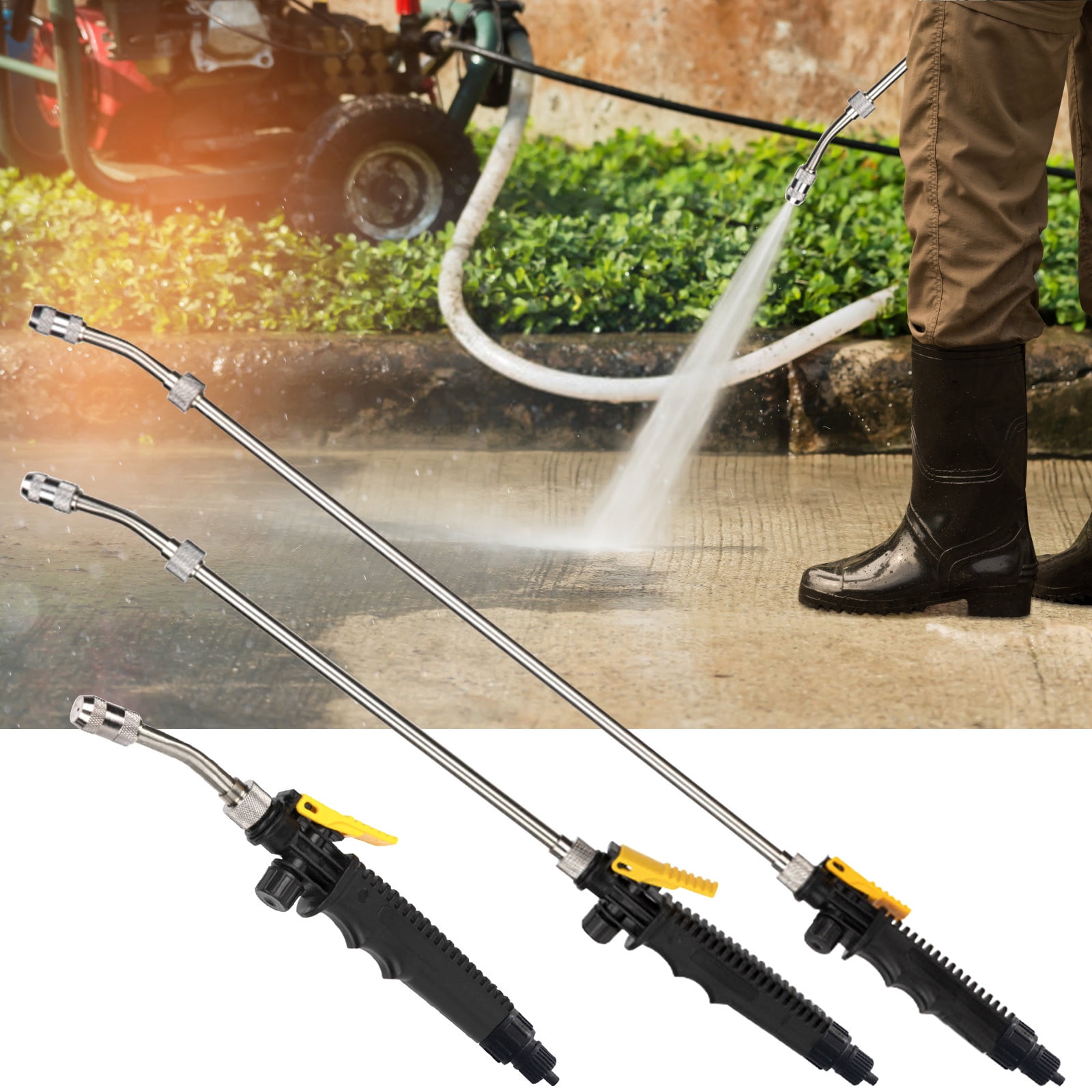 2-in-1 High Pressure Metal Water Sprayer Garden Power Washer Nozzle ...