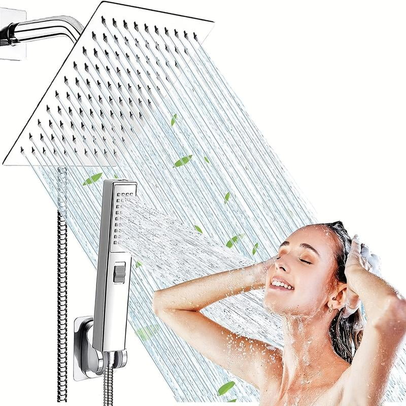 2-in-1 High Pressure Showerhead Set, 1 Set Bathroom Shower Heads ...