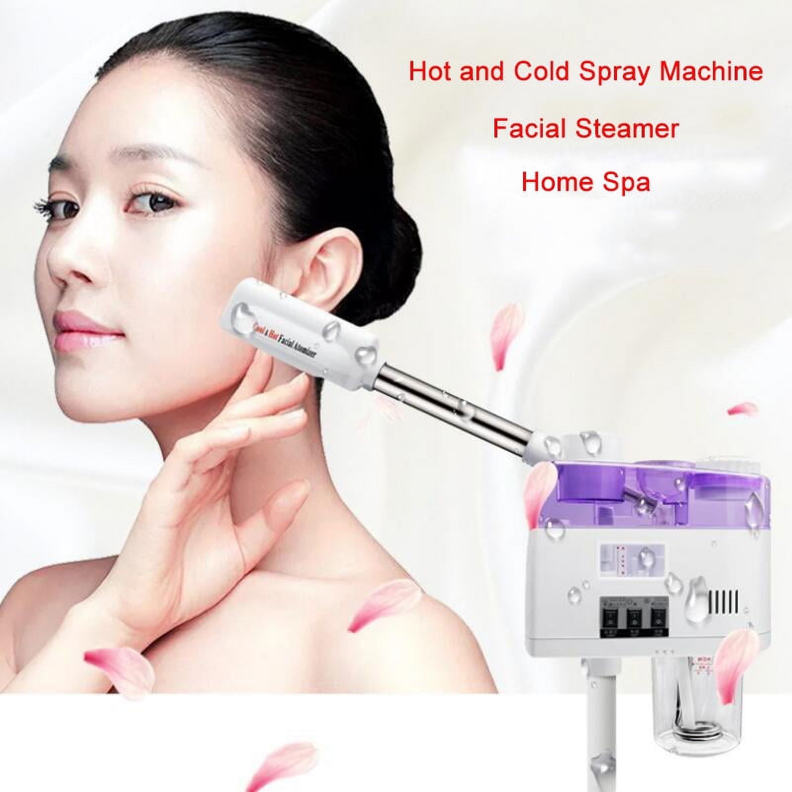 2 in 1 Hot and Cold Spray Machine Facial Steamer Home Spa Ozone ...