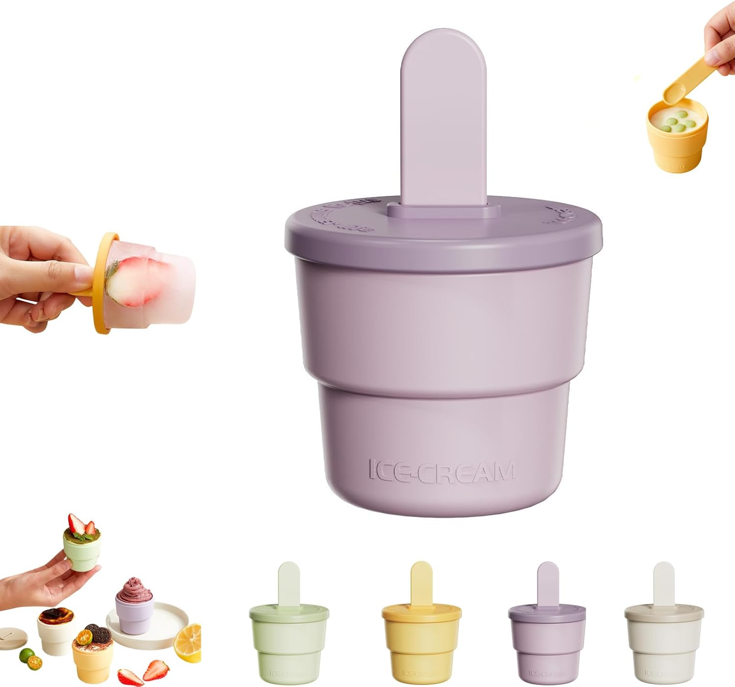2 in 1 Ice Cream Containers for Homemade Ice Cream, Ice Cream Storage ...
