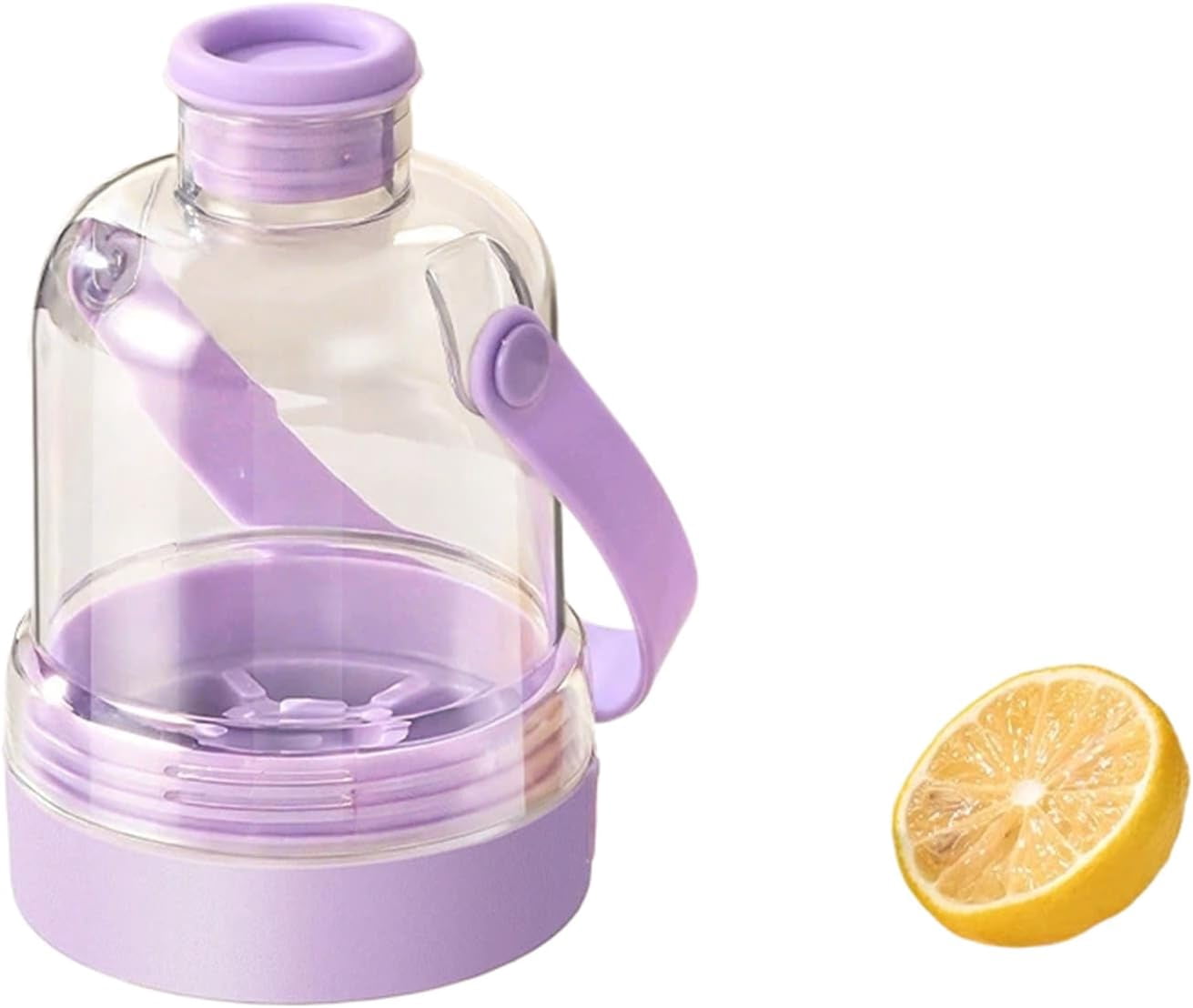 2 in 1 Ice Cube Tray Bottle Portable Water Bottle with Handle, Press ...