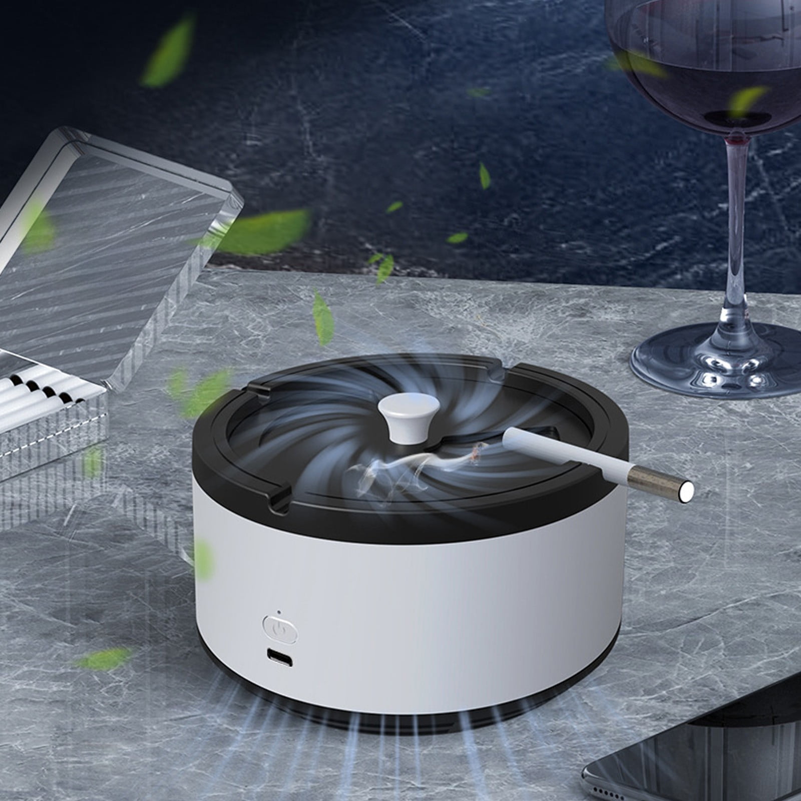 2-in-1 Indoor Purifier Ashtray, Multifunctional Smoke Remover, Air ...