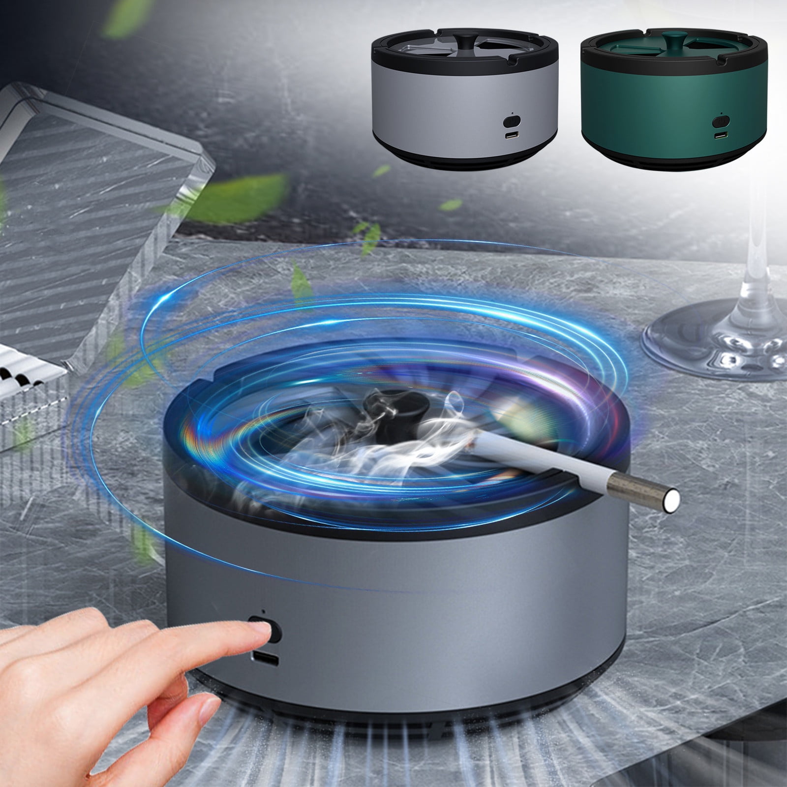 2-in-1 Indoor Purifier Ashtray, Multifunctional Smoke Remover, Air ...