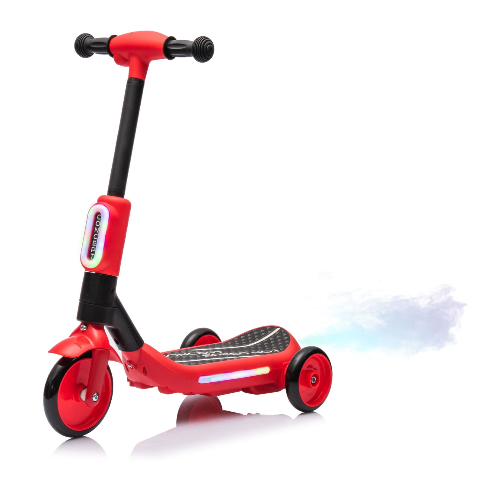 2-in-1 Kids Ride On Electric Scooter, 3 Wheel LED Light Up Scooter with ...