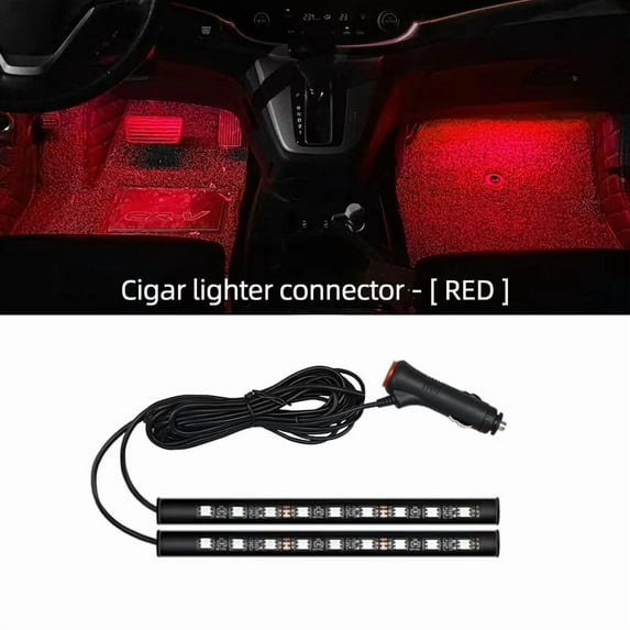 2 in 1 LED Car Neon Light Foot Light LED Interior Decoration Backlight ...