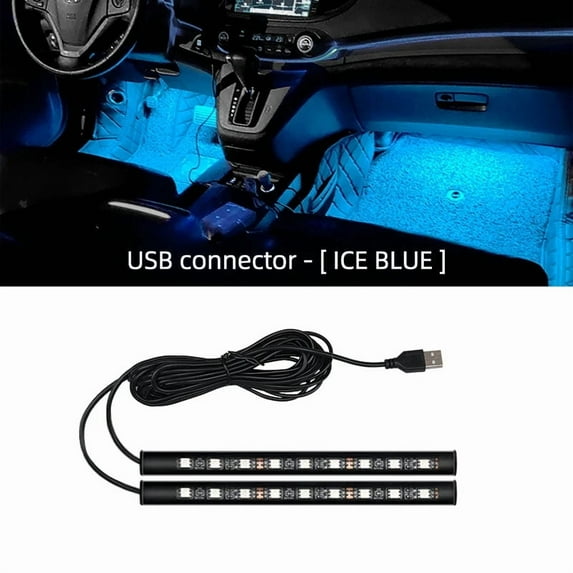 2 in 1 LED Car Neon Light Foot Light LED Interior Decoration Backlight ...