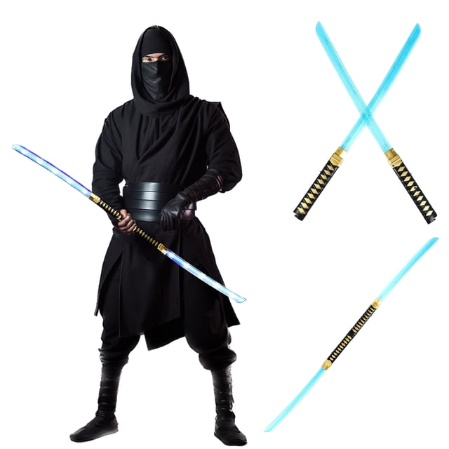 2 in 1 LED Light up Ninja Toy Sword with Motion Sounds Excellent Gift ...