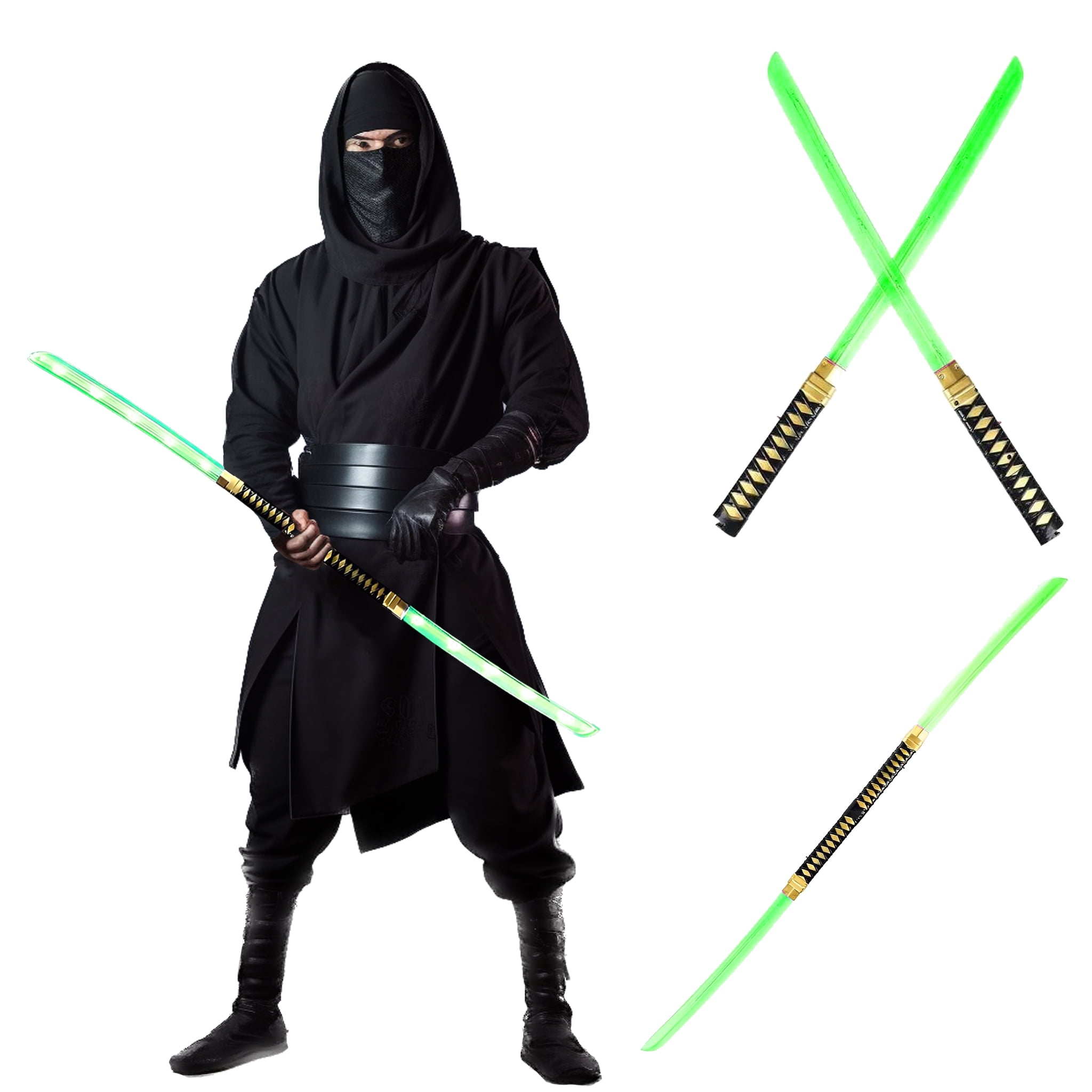 2 in 1 LED Light up Ninja Toy Sword with Motion Sounds Excellent Gift ...