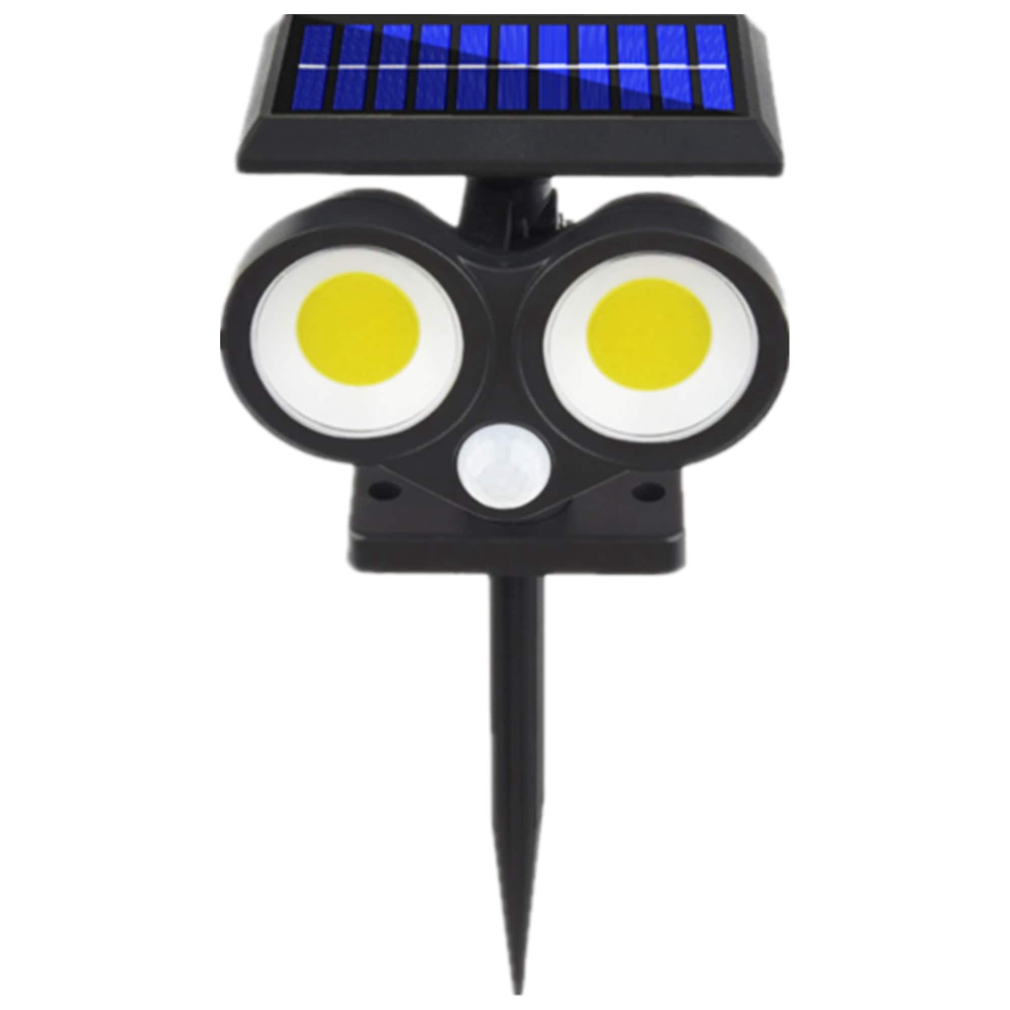 2-in-1 LED Outdoor Solar Light Dual Head Spotlights - Walmart.com