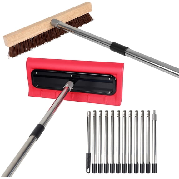 2-in-1 Leaf Roof Brush and Snow Rake, Roof Cleaning Brush & Leaf ...