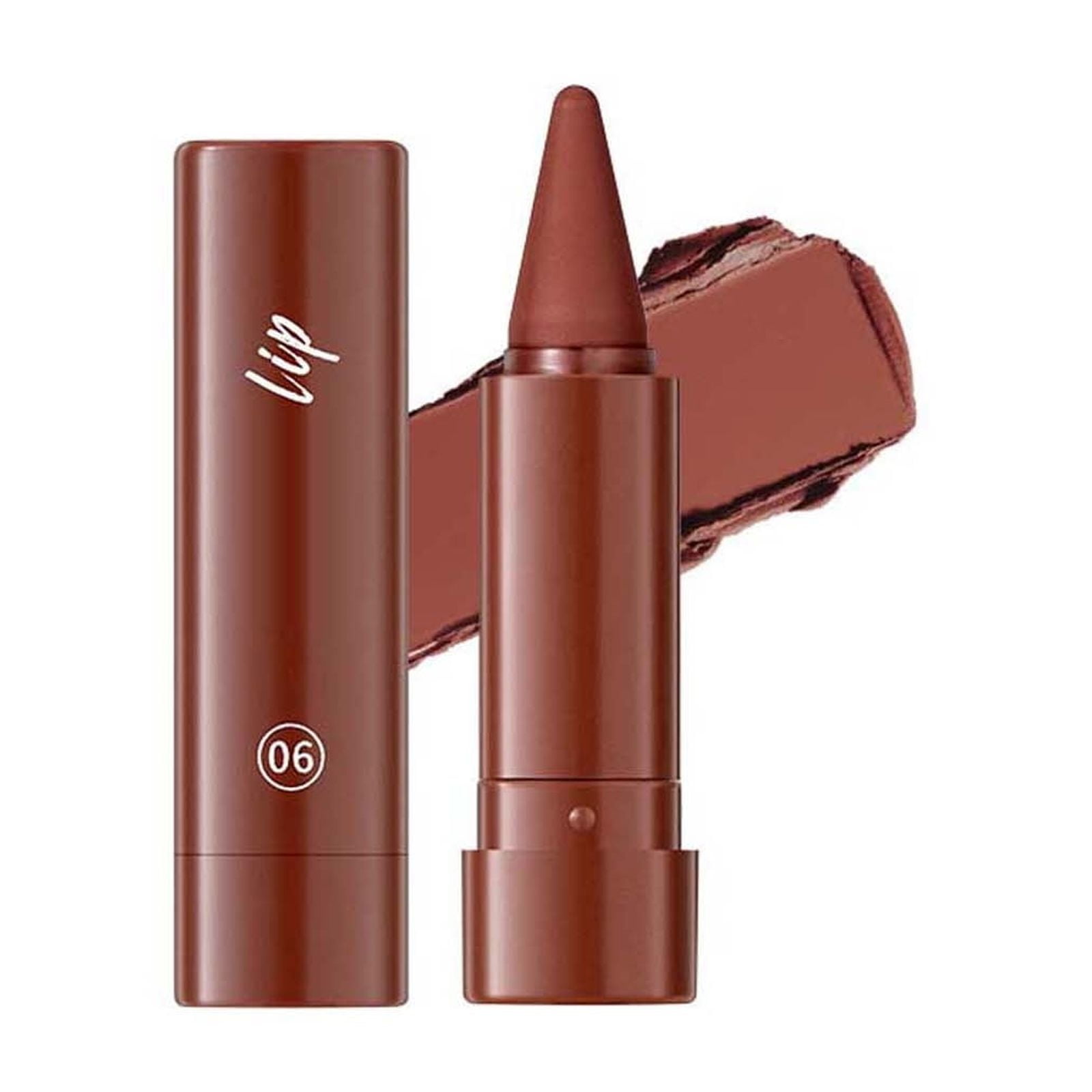 2-in-1 Lipstick & Lip Liner, Gradient Velvety Nude Lipstick 24 Hours ...