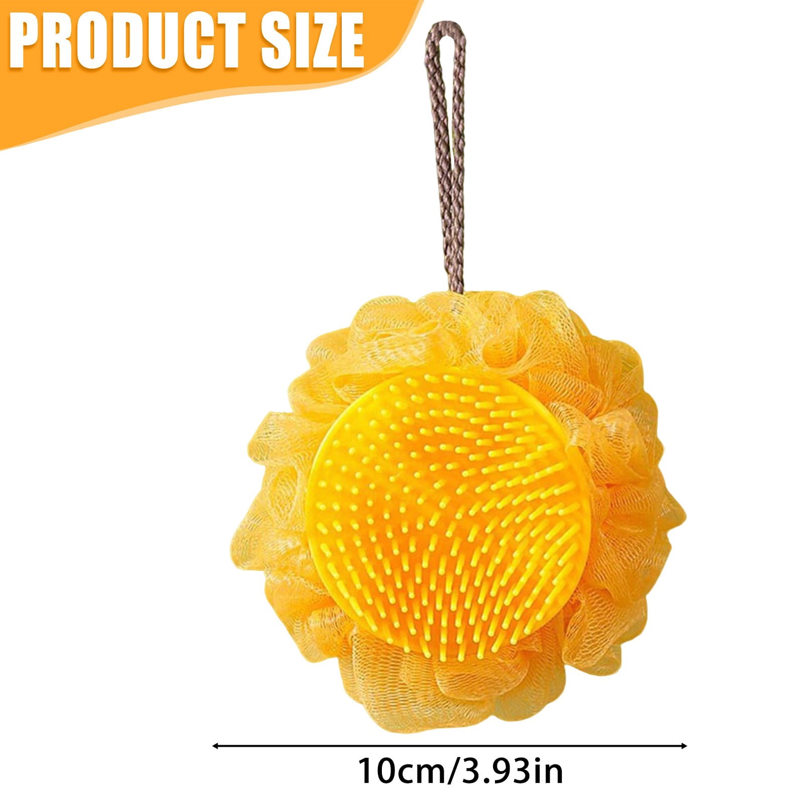 2-in-1 Loofah with Scalp Massage Comb, Large Shower Loofah with Back ...
