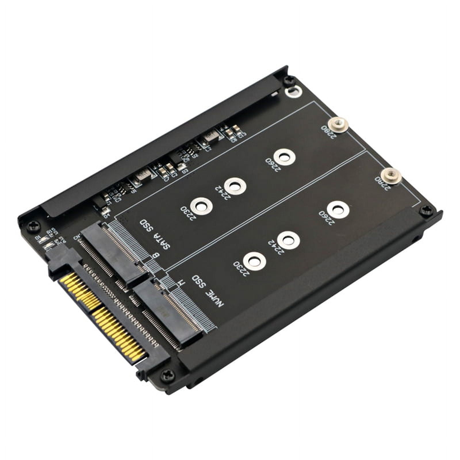 2 in 1 M.2 NVME SSD and B Key/ Key to SFF-8639 U.2 with Frame Bracket - Retain MSATA As 7mm 2 ...