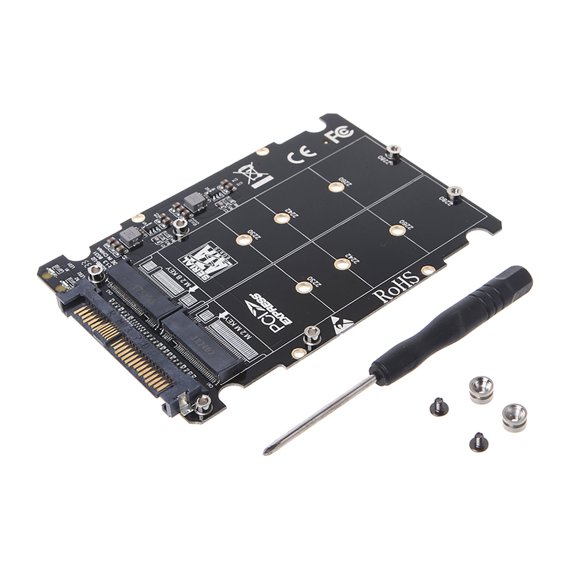 2 in 1 M.2 NVMe and SATA-Bus - SSD to PCI-E U.2 Adapter PCIE Converter ...