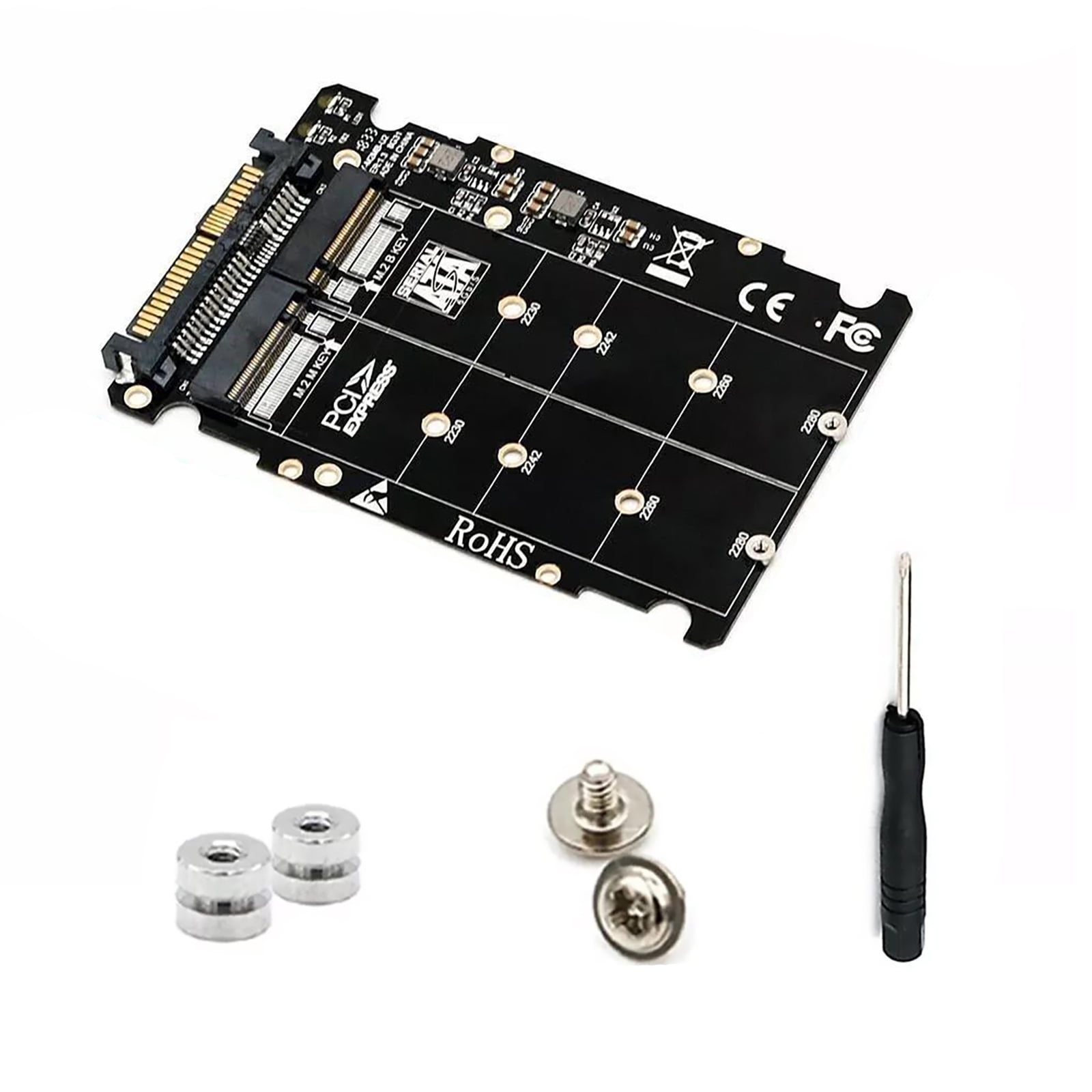 2-in-1 M.2 to U.2 Converter Compatible with NVME & SATA, 2 SSDs ...