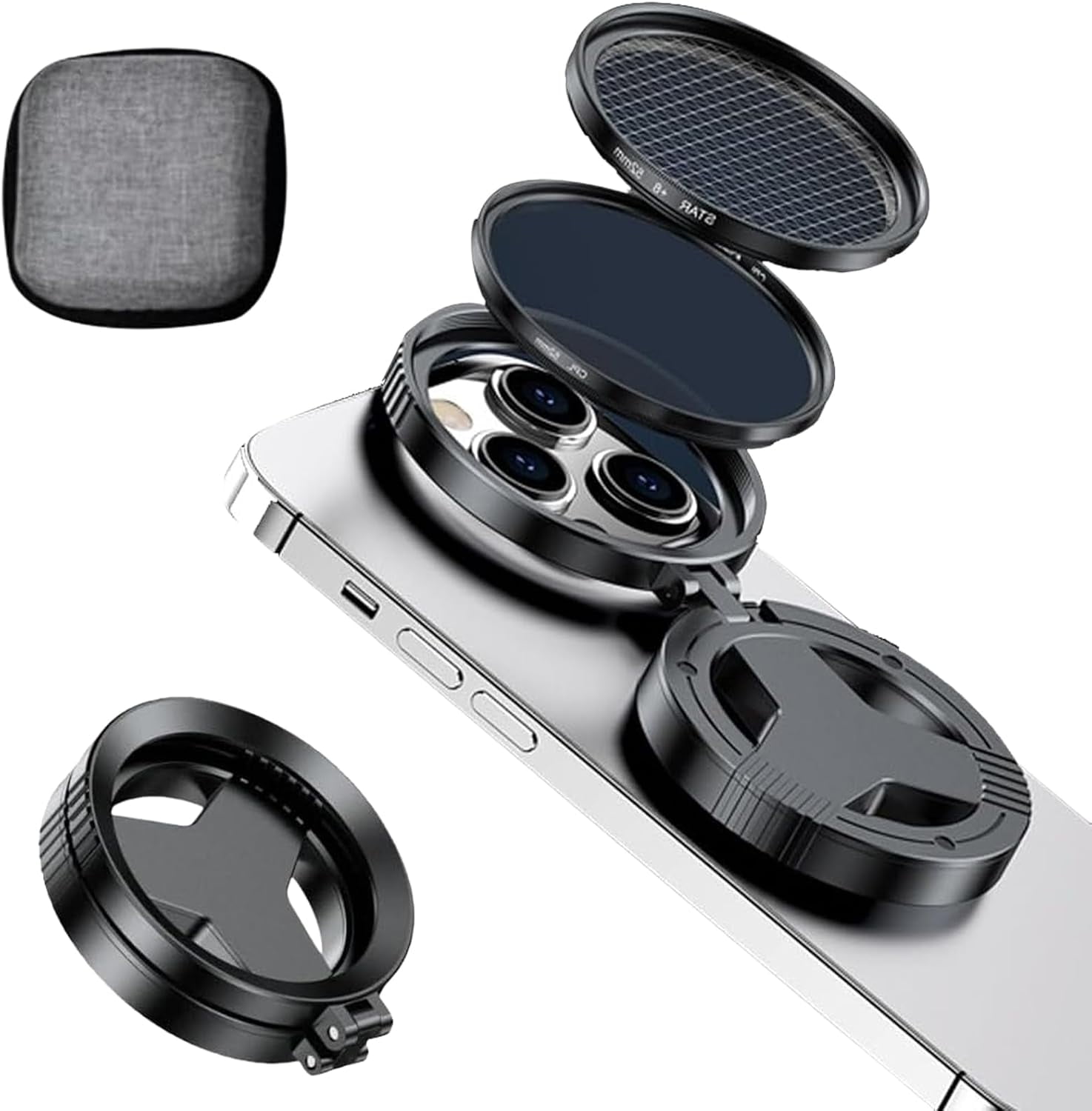 2-in-1 Magnetic CPL & Star Filter Lens, 52mm Universal Phone Camera ...
