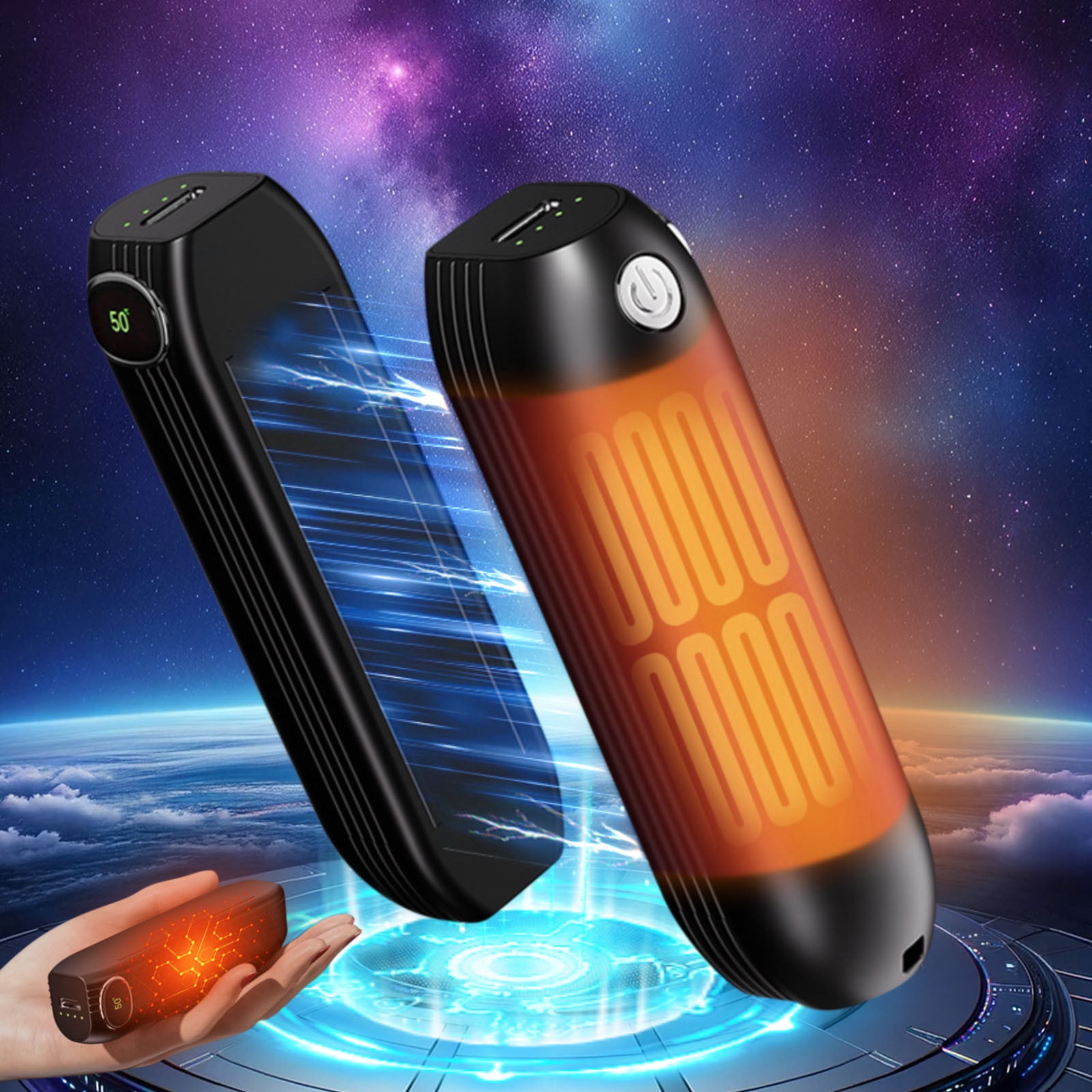 2-in-1 Magnetic Hand Warmer, Mini Reusable Split Warmer, Fast Heating ...