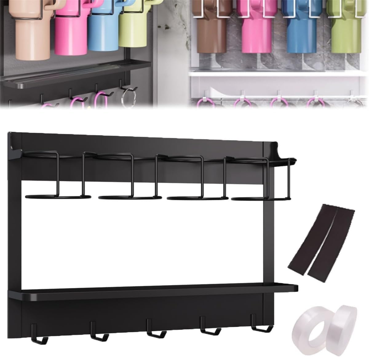 2-in-1 Magnetic Water Bottle Organizer Compatible with 40 Oz, Magnetic ...