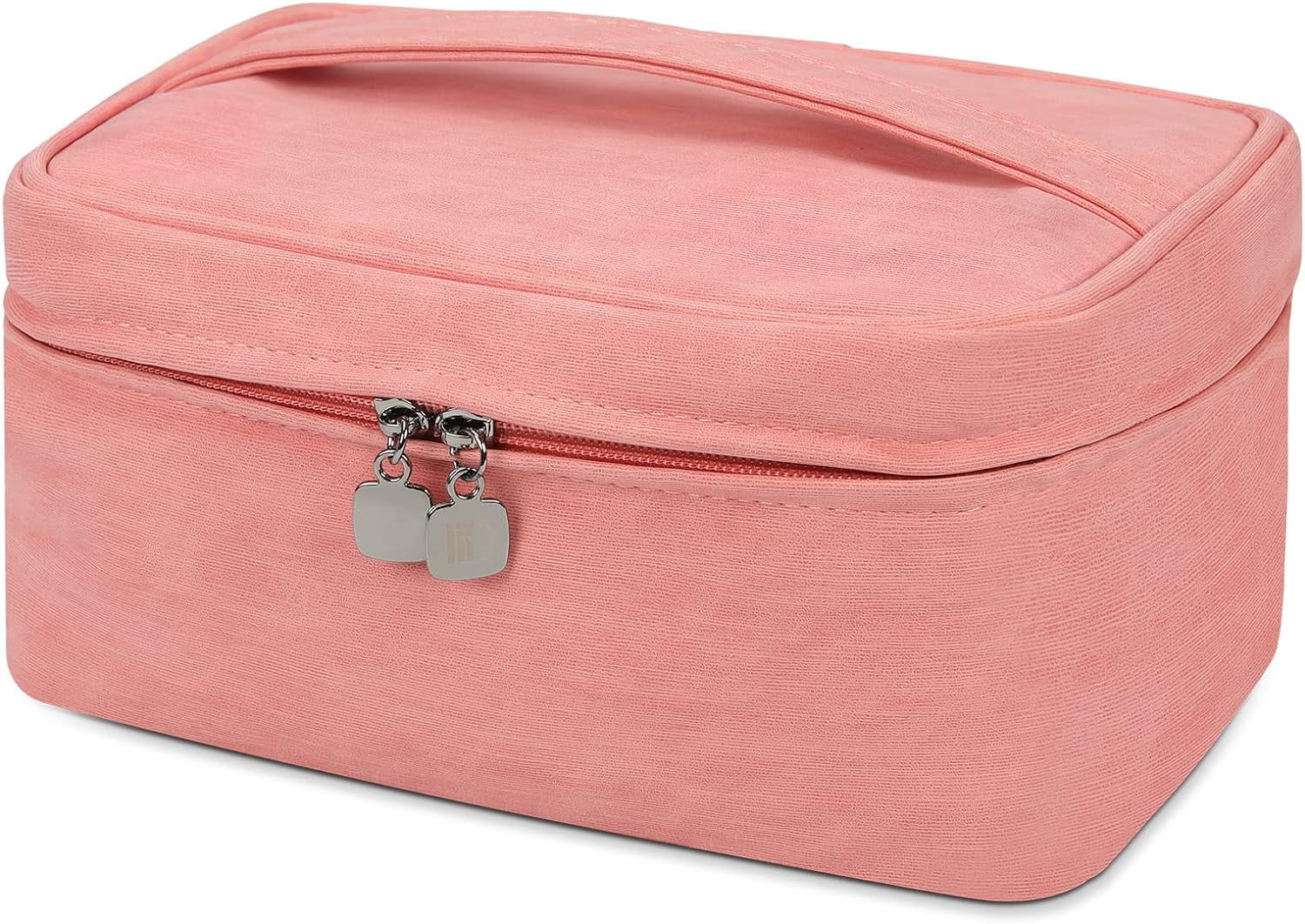 Portable 2 in 1 Large Cosmetic Makeup Bags for Women and Teens, Soft PU ...