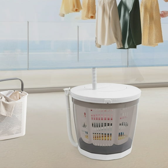2 in 1 Manual Mini Portable Washing Machine Compact Washer Clothes Spin ...