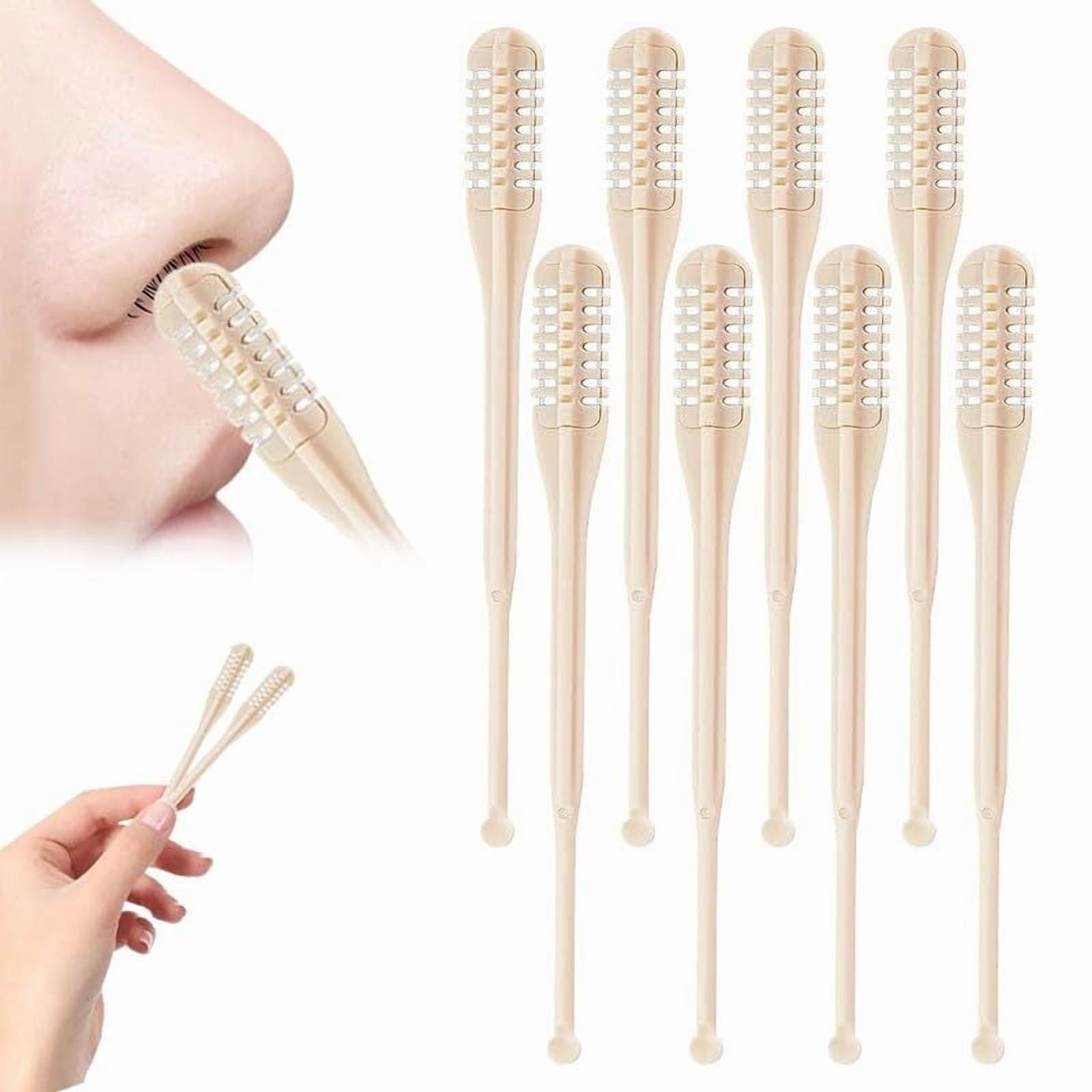 2-in-1 Manual Nose Hair Trimmer with Ear Picker Double-Sided 360 ...