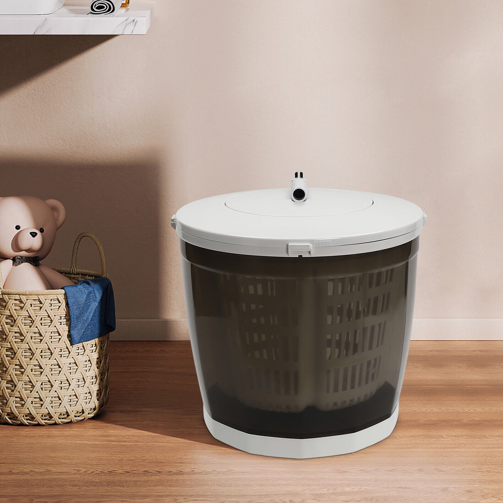 2 in 1 Manual Washing Machine, Grey, Non-Electric, Portable Clothes ...