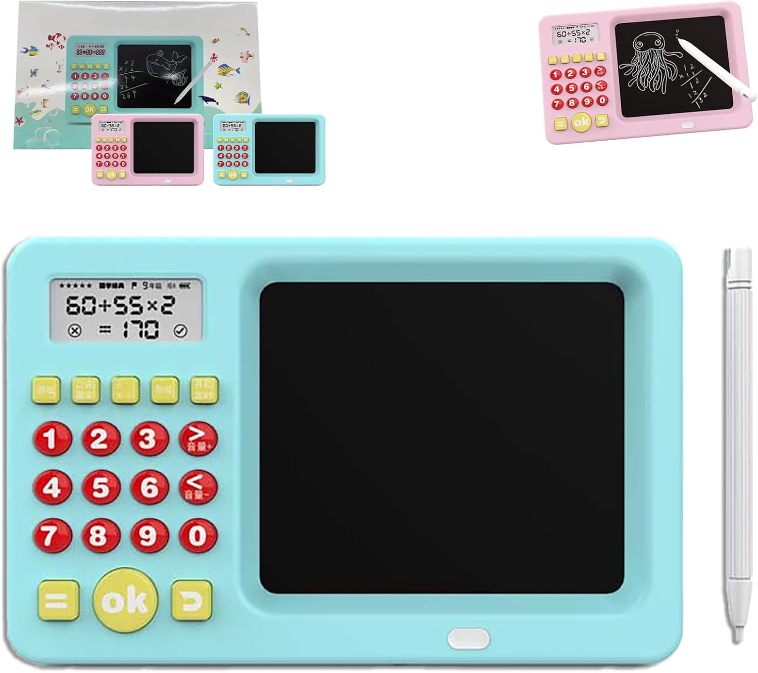 2-in-1 Math Learning Handwriting Tablet,Handwriting Practice ...