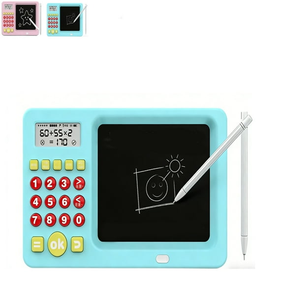 2-in-1 Math Practice Tablet for Kids, LCD Writing & Drawing Board with ...