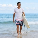 2 in 1 Mens Swim Trunks with Compression Liner 7" Inseam Quick Dry ...