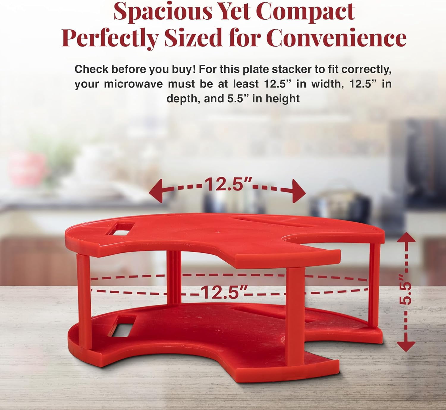 2-in-1 Microwave Plate Stacker for Large Microwaves - Heated Dinner ...