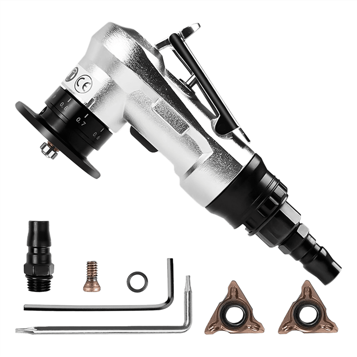 2 in 1 Mini Air Chamfering Tool, 5-Adjustment Pneumatic Chamfering, 45 ...