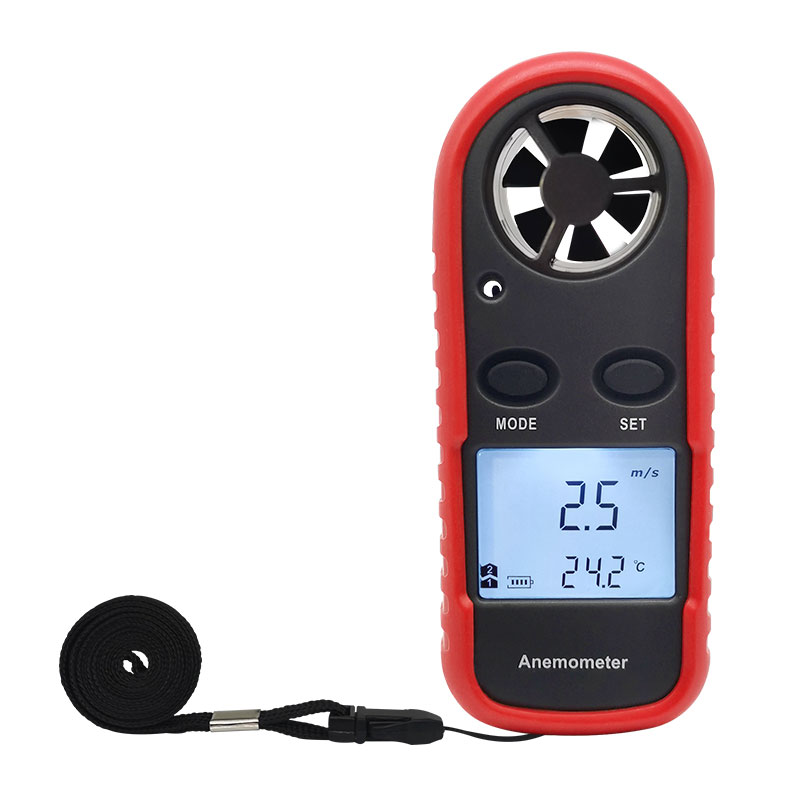 2 in 1 Mini Anemometer Portable Anemometro Thermometer Wind Speed Gauge ...