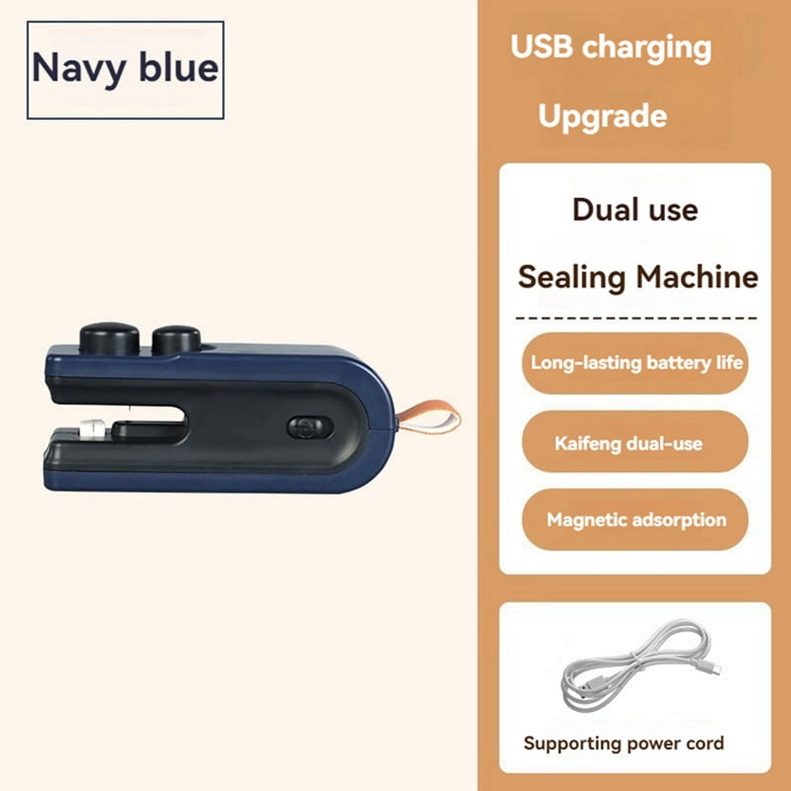 2 in 1 Mini Bag Sealer USB Rechargeable Chip Bag Sealer Heat Seal ...