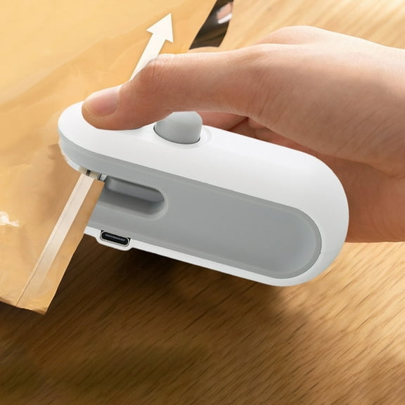 Mini Bag Sealer with Cutter and Magnet, 2-In-1 Rechargeable Mini Heat ...