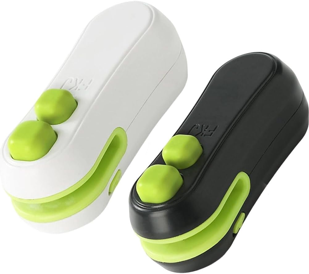 2-in-1 Mini Bag Sealer with Cutter, Rechargeable Handheld Food Sealer ...