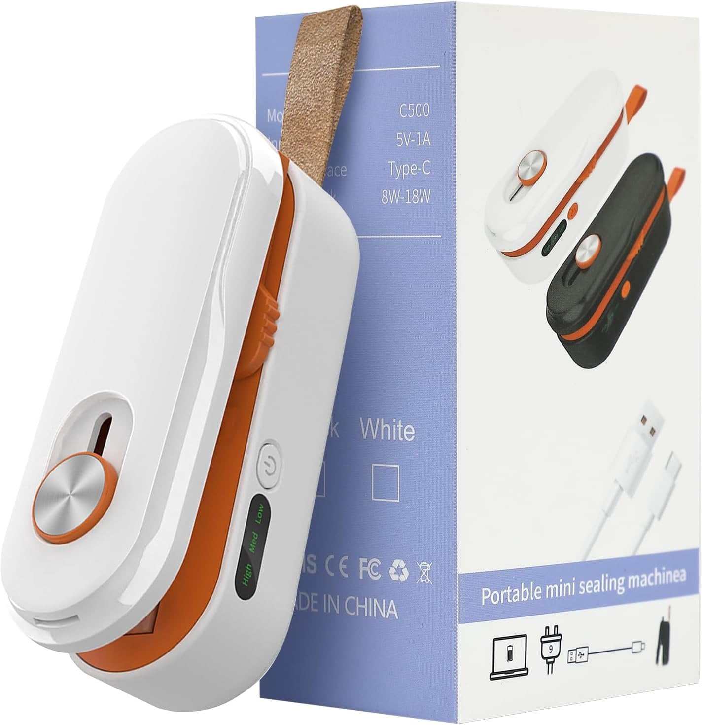 2-in-1 Mini Bag Sealer with , Rechargeable Heat Sealer, 3 Modes for ...