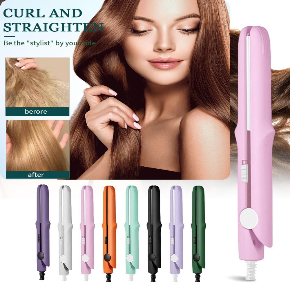 2-in-1 Mini Curling Wand Flat Iron Hair Straightener, 2025 Upgraded ...