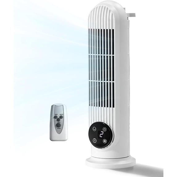 2-in-1 Mini Tower Fan, 16" Portable Bladeless Floor/Wall-Mounted Fan w ...