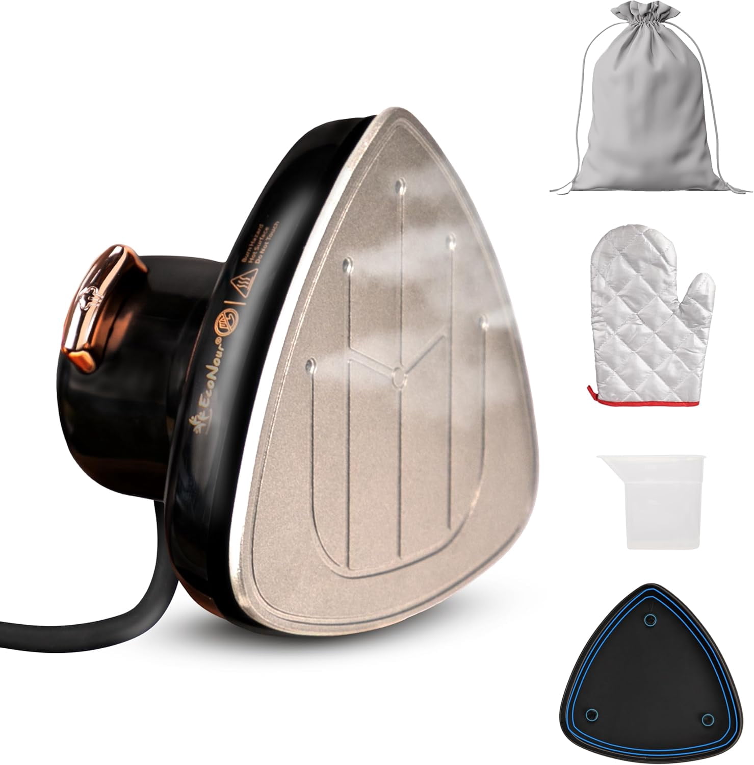 2-in-1 Mini Travel Iron & Steamer with temperature control, light ...