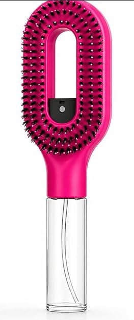 2-in-1 Misting Hair Brush with Built-In Water Spray, Detangling Wet ...
