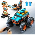 2-in-1 Monster Truck Toys with Transform Launcher Track – 1:16 RC ...