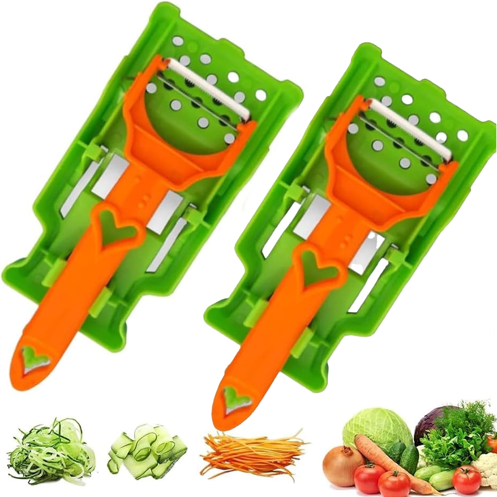 2-in-1 Multifunctional Vegetable Peeler & Julienne Slicer with Grating ...