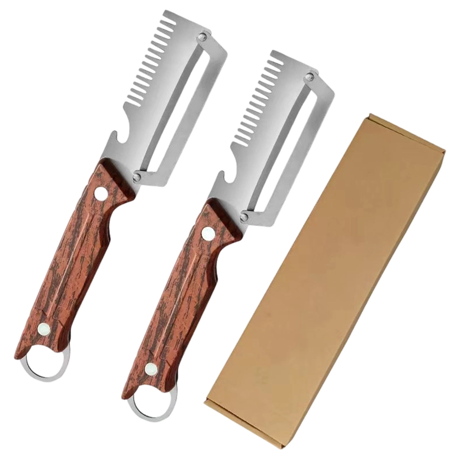 2-in-1 Multifunctional Vegetable Peeler, Wooden Handle Peeler with ...