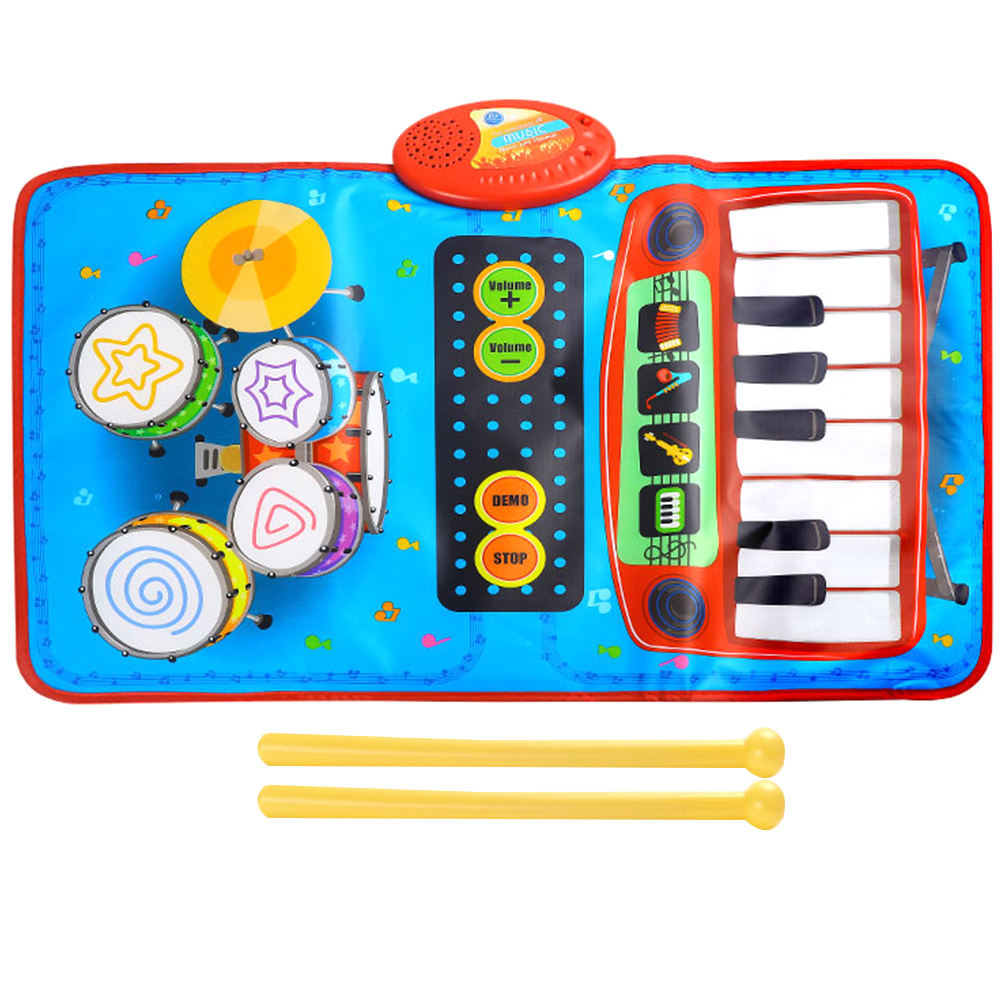 2 -in-1 Music Mat Game Blanket Electronic Play Portable Kids Piano ...