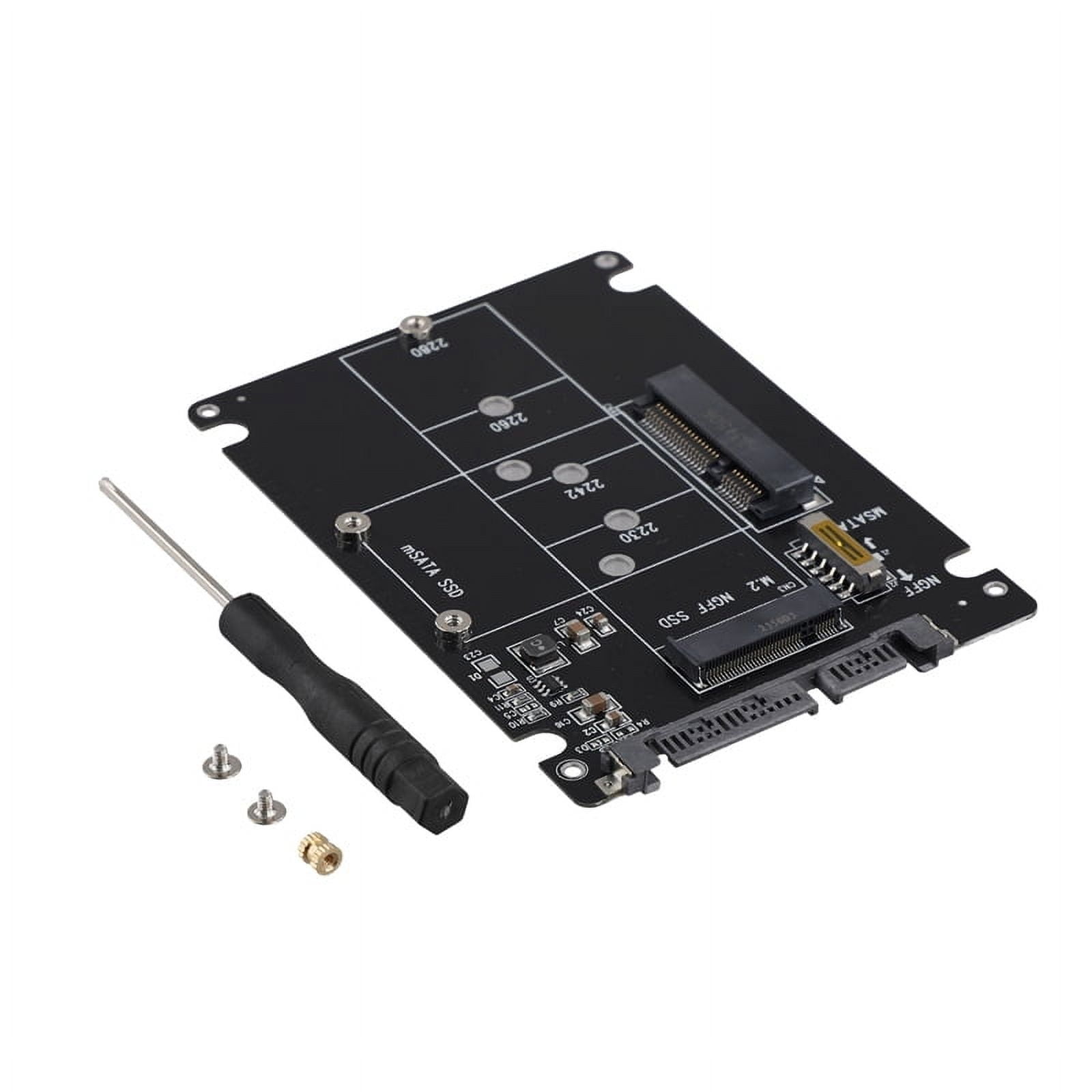 2 in 1 NGFF M.2 B+M Key Mini PCI-E or mSATA SSD to SATA III Adapter ...