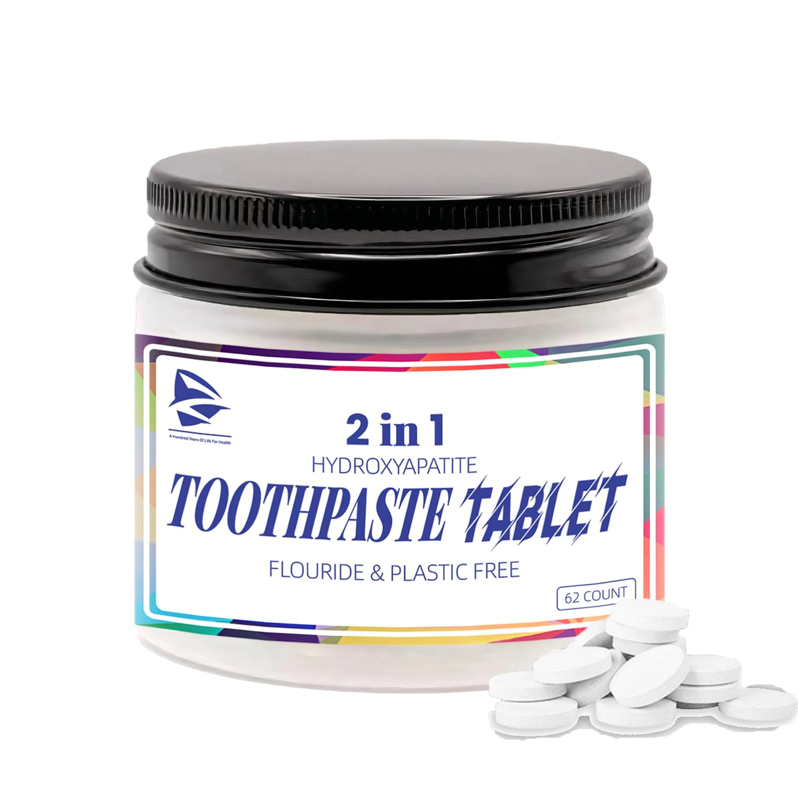 2 in 1 Nano Hydroxyapatite Toothpaste Tablets - Fluoride-Free, Enamel ...