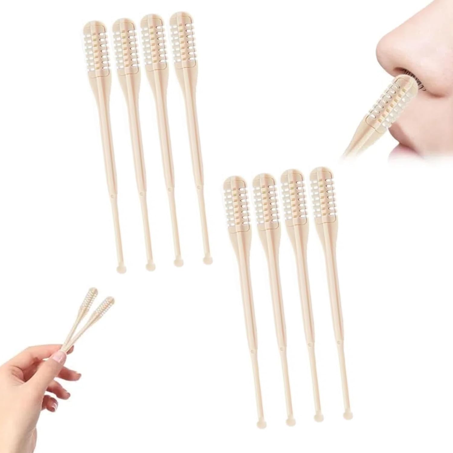 2-in-1 Nasal Hair Cutter, 2025 Upgrade Double Sided Nose Hair Knife ...